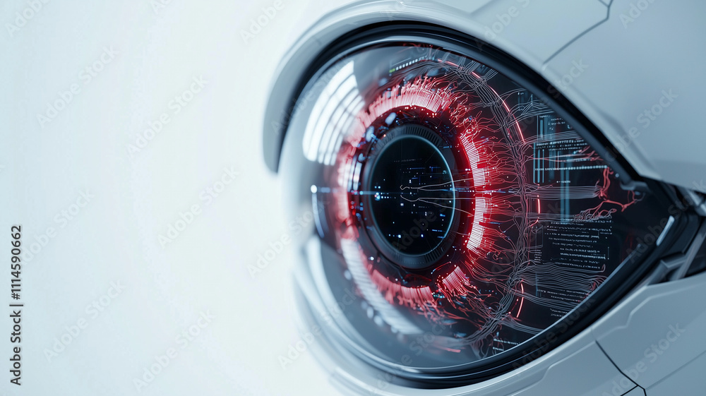 futuristic artificial eye with detailed anatomy showcases intricate ...