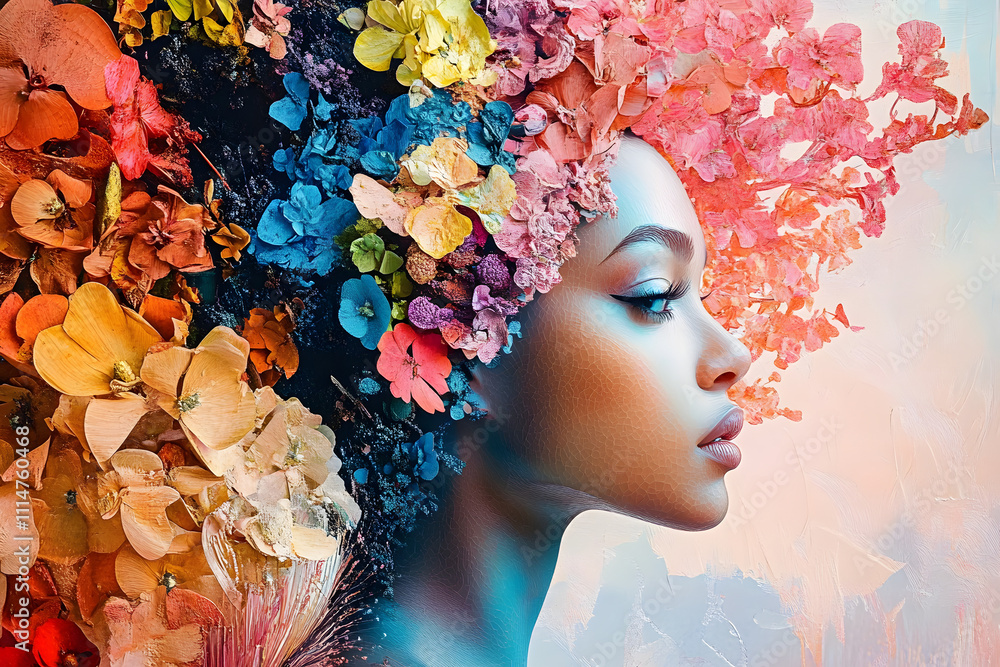 Collage of different images made by Generative AI technology pop trend ...