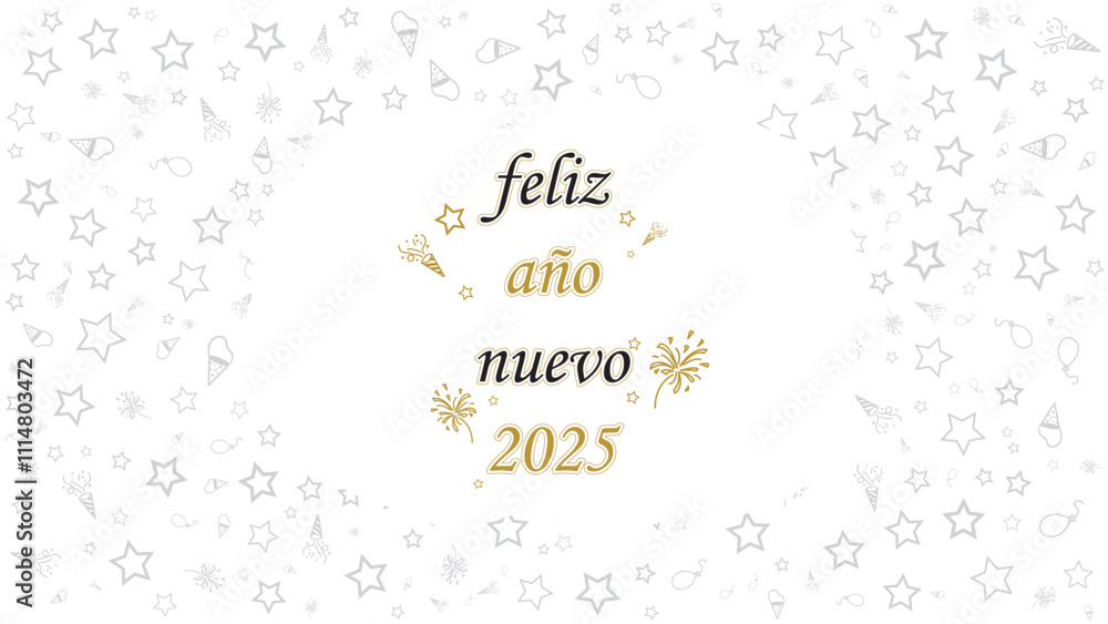 Vector de Stock feliz año nuevo 2025 means happy new year 2025 in ...