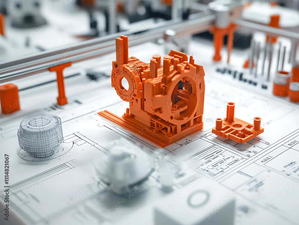 Rapid prototyping concept, the accelerated process of creating scale ...