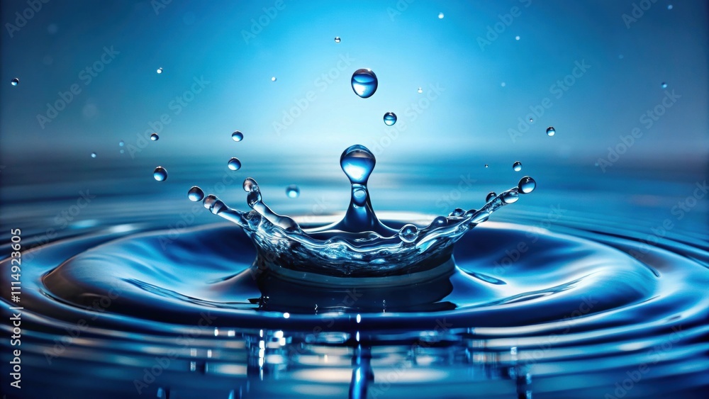 Water droplets splash in mid-air, water, splash, droplets, motion ...