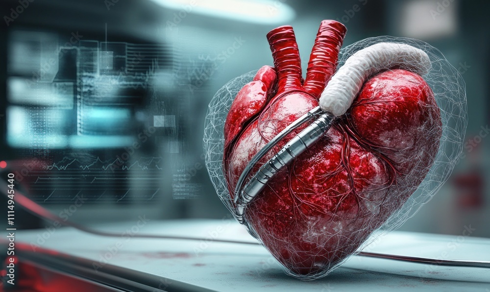Hyper-realistic Human Heart Angioplasty with Stent in Medical Setting ...
