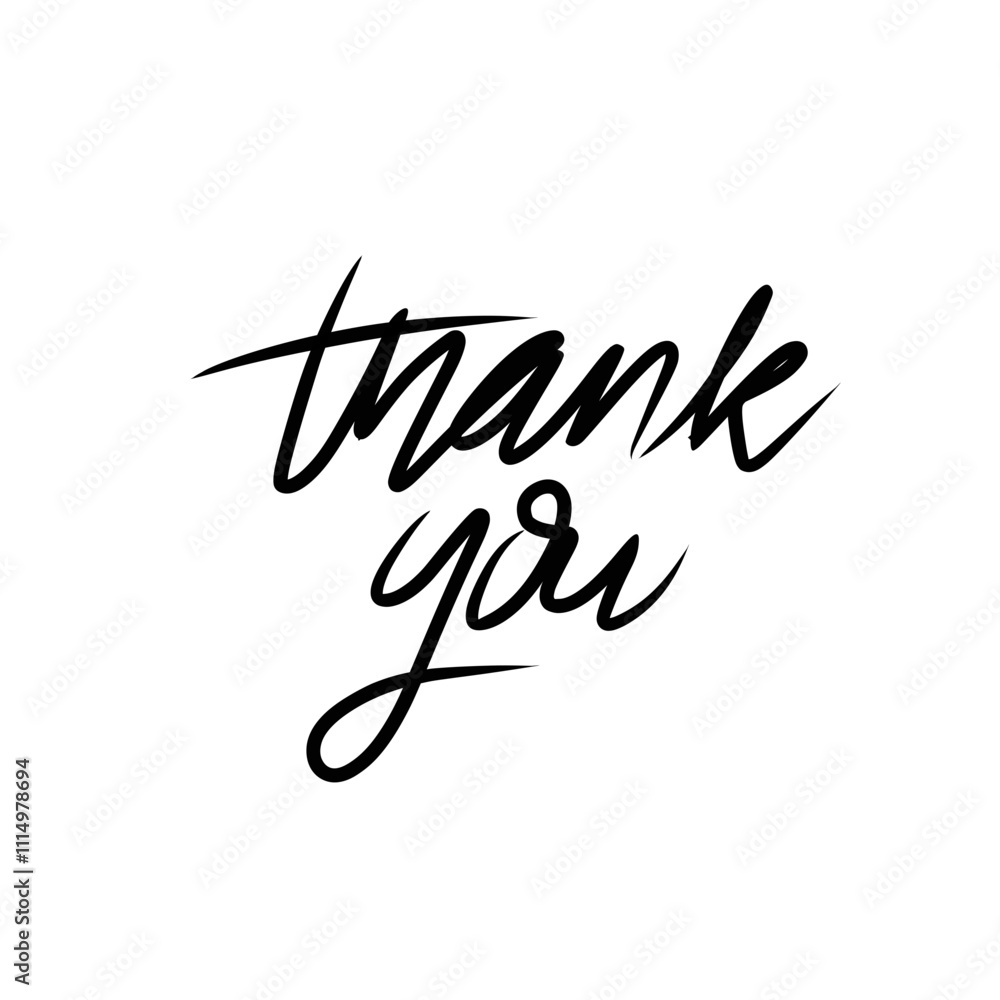 Thank You calligraphy Vector illustration Stock Vector | Adobe Stock