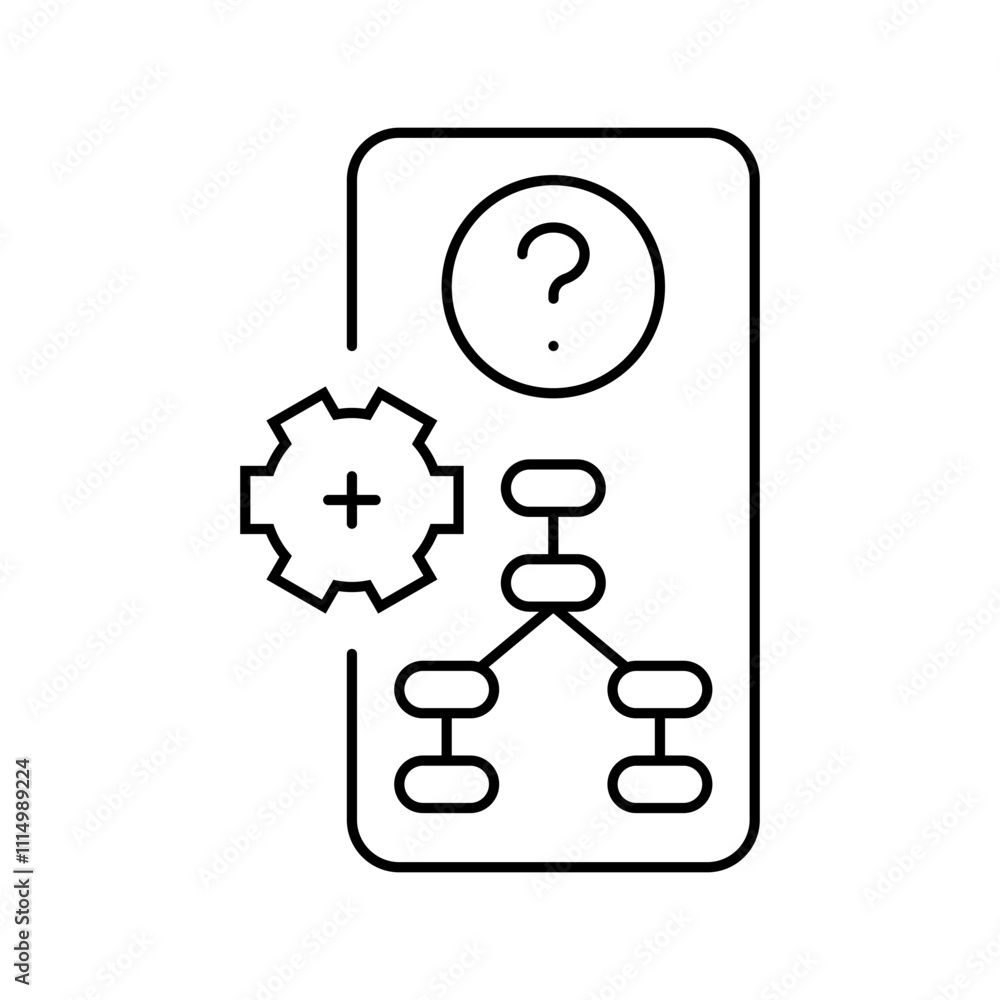 eye tracking ux ui design line icon vector. eye tracking ux ui design ...