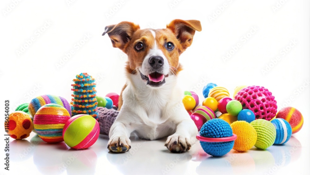 Dog toys isolated on white background, dog, toys, pet, play, fun, chew ...