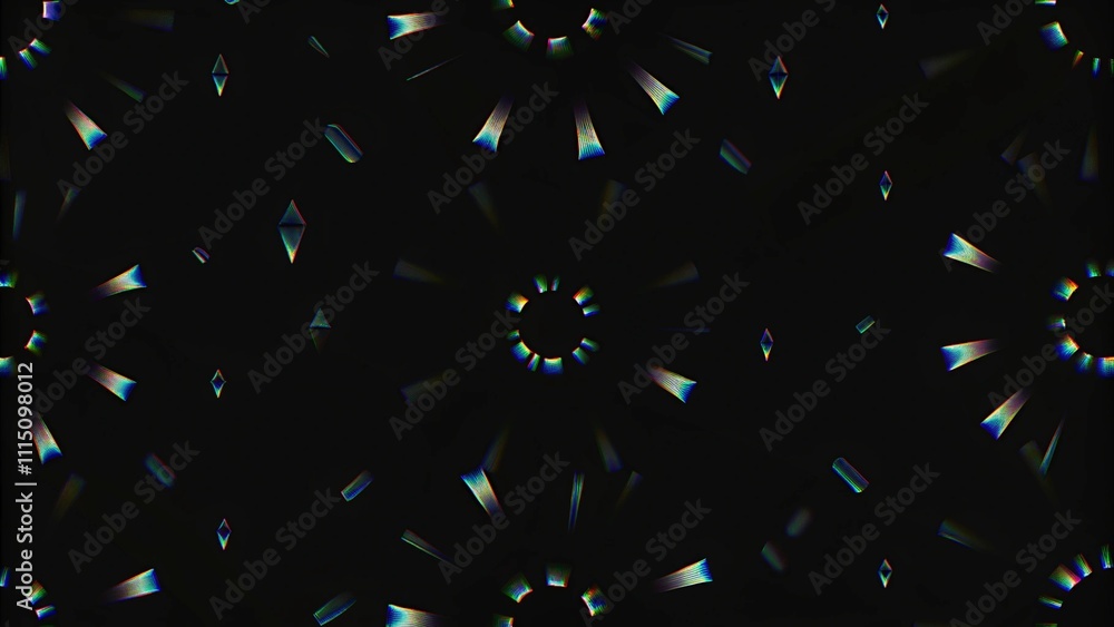 Prism Rainbow Light Flares Overlay. Blurred rainbow refraction overlay ...