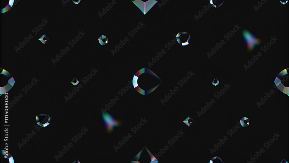 Blue light flare prism rainbow flares overlay effect on black ...