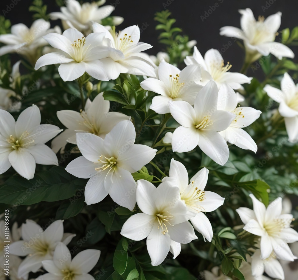White Double Petal Jasmine Flowers in a Floral Arrangement with ...