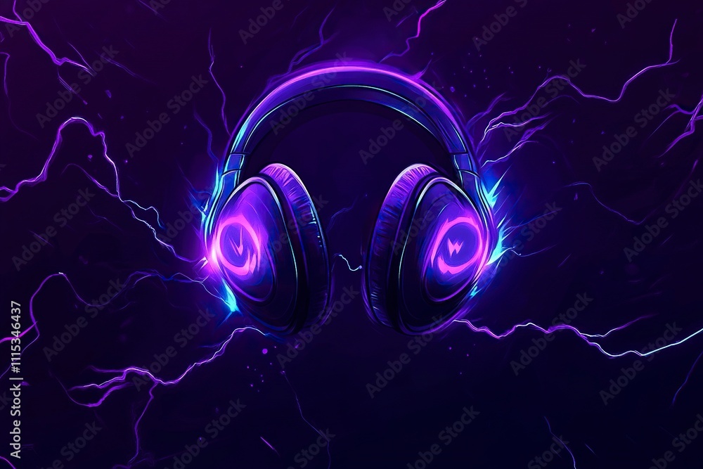 discord logo with a headphone on it, vector, dark bluish purple ...