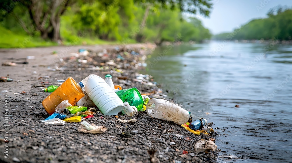 The Indian river was heavily contaminated with plastic bottles, food ...