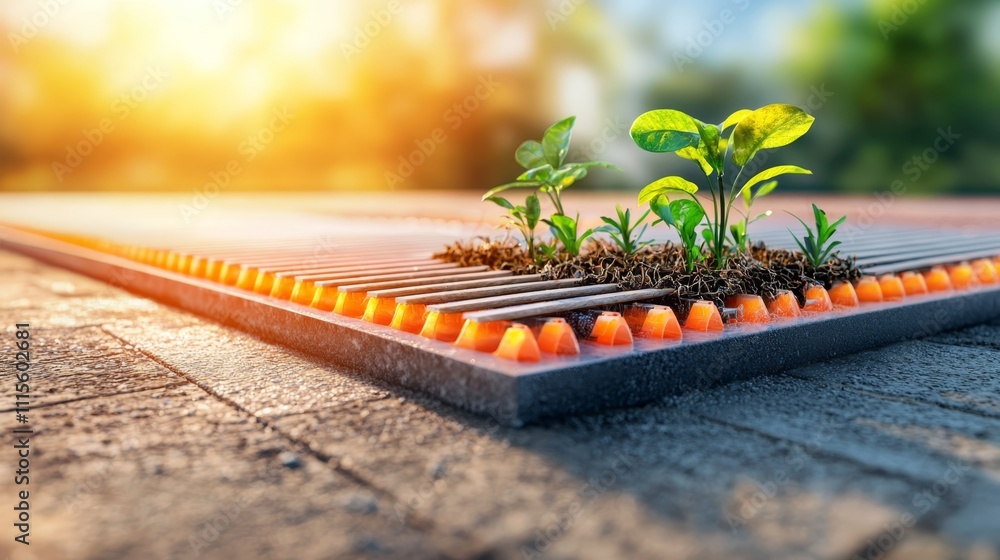 Detailed Cross-Section of Heating Floor System with Layer Labels for ...