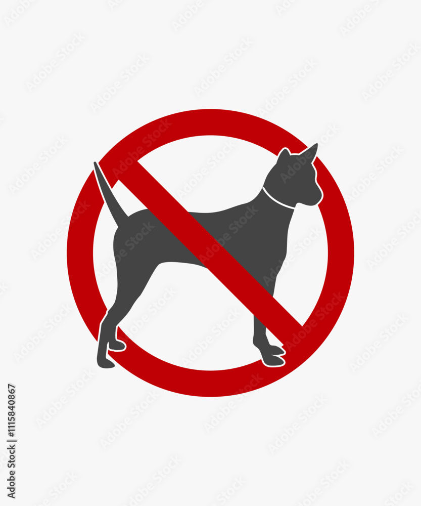 Vector de Stock Forbid dog pooping dung pictogram. No dog loo, dog ...
