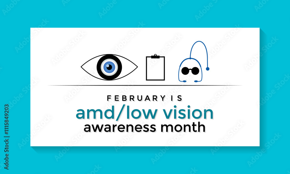 Vector graphic of Amd low vision awareness month observed every year in ...