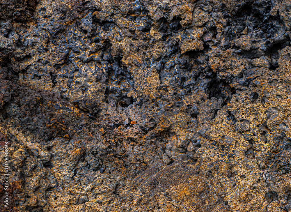 Volcanic basalt stone background, solidified lava on Teide volcano from ...