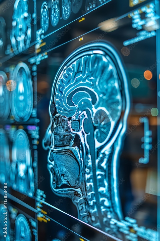 Foto de Stock Brain X-ray imaging system used to detect neurological ...