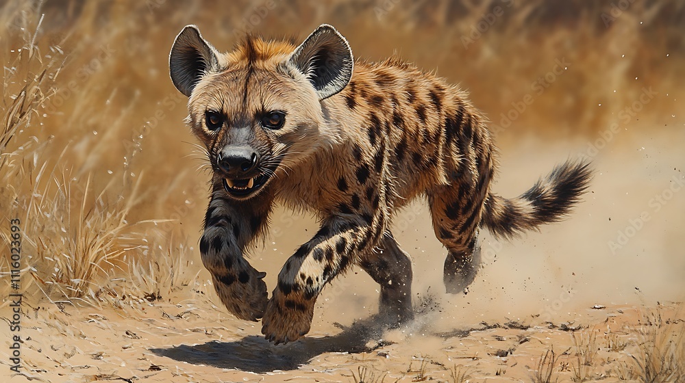 Realistic hyena animal pencil sketch pictures showcasing bold and ...