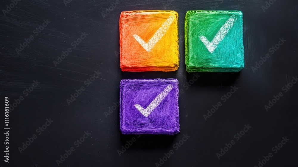 Change Request Acronym Concept with Colorful Blocks and Check Marks on ...