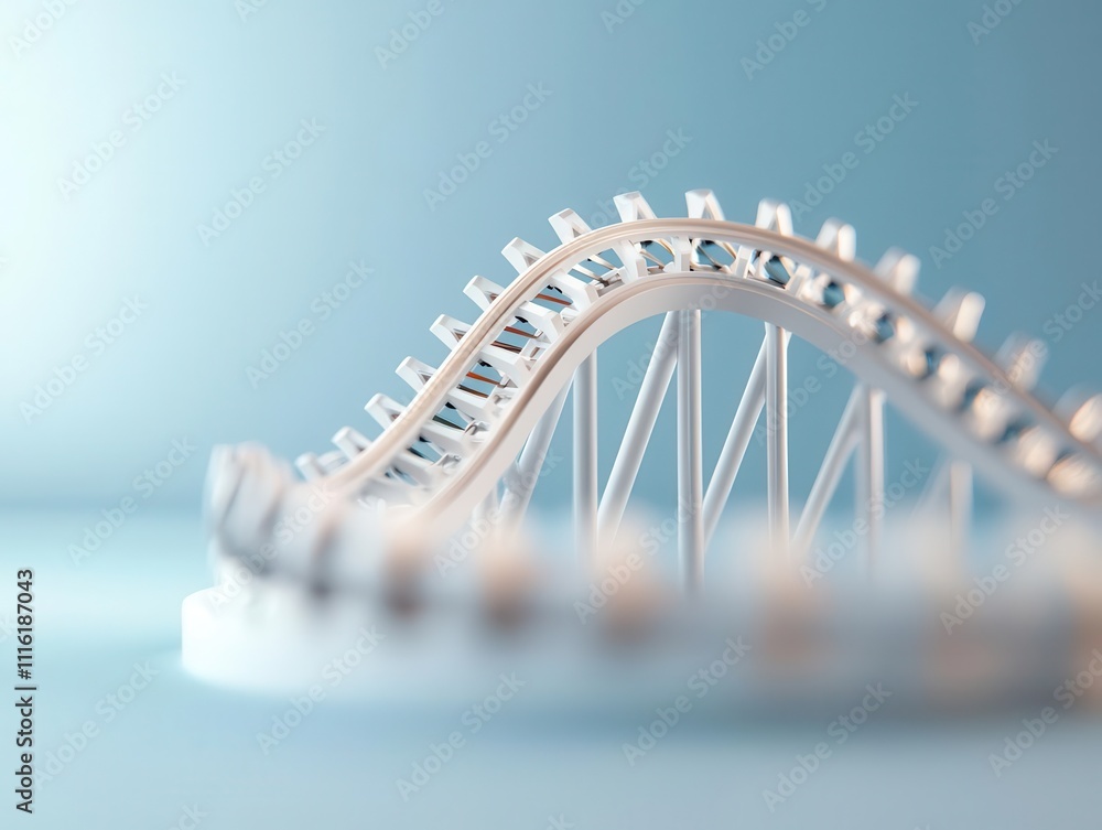 Digital representation of a roller coaster, illustrating gravitational ...