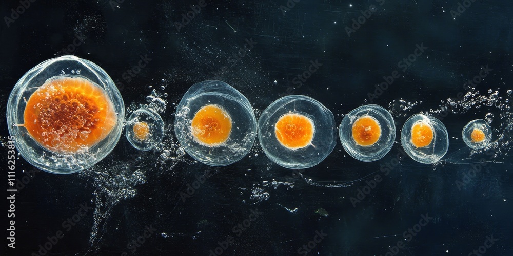 The initial phases of cell division can be observed in fertilized fish ...