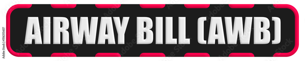 Illustration Stock Airway Bill (AWB) Stamp Seal, Black Background ...