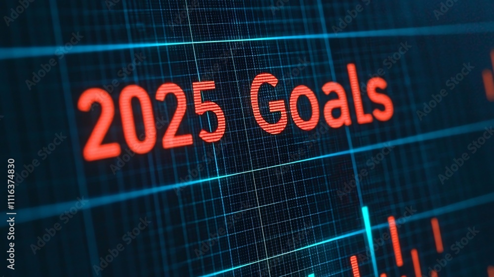 Paper 2025 goals concept. Future goals for 2025 depicted visually Stock ...