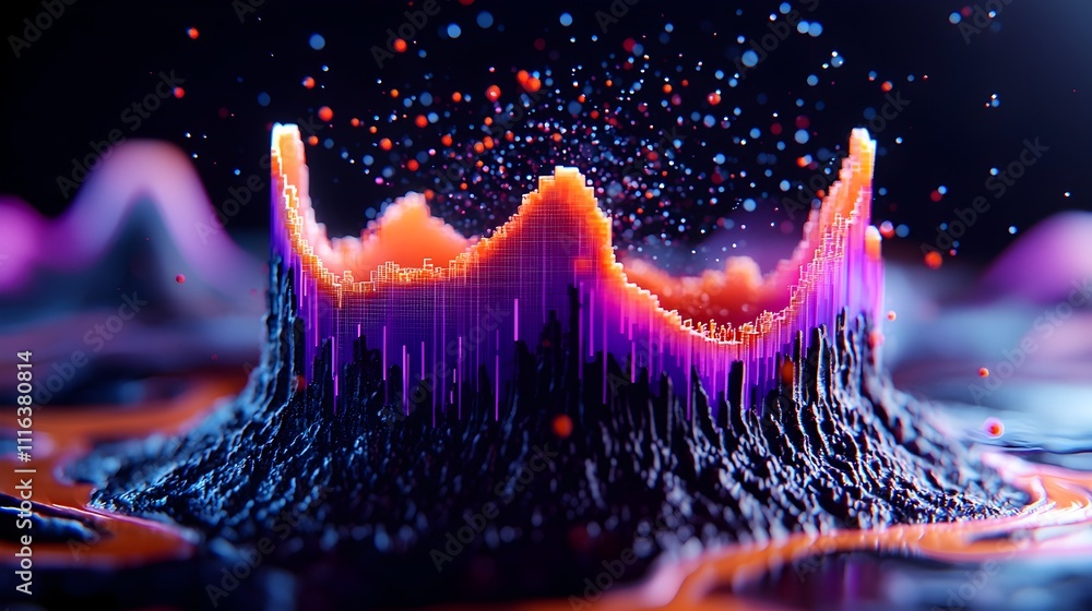 Seismic Signatures Visualizing the intricate patterns vibrant color gradients and dynamic energy ...