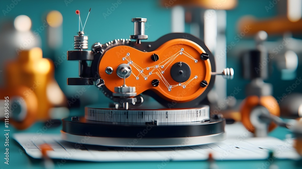 Intricate seismograph charting the shockwaves and tremors of a major ...