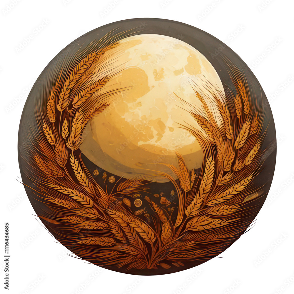 Seasonal agriculture celebration harvest moon icon transparent ...