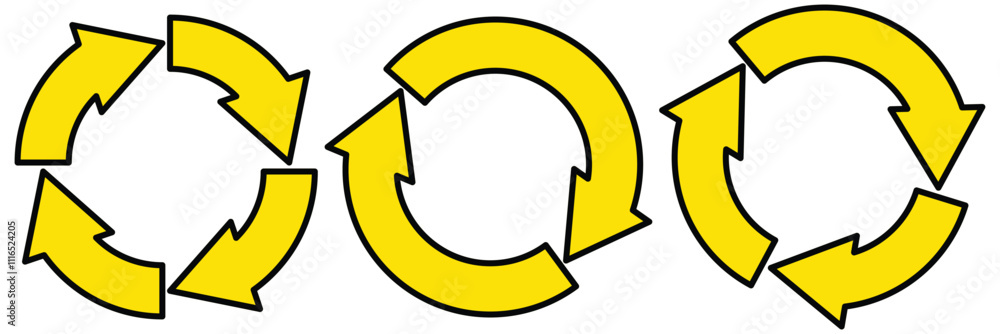 Circle arrow clipart isolated Stencil recycle symbol. Recycling arrow ...