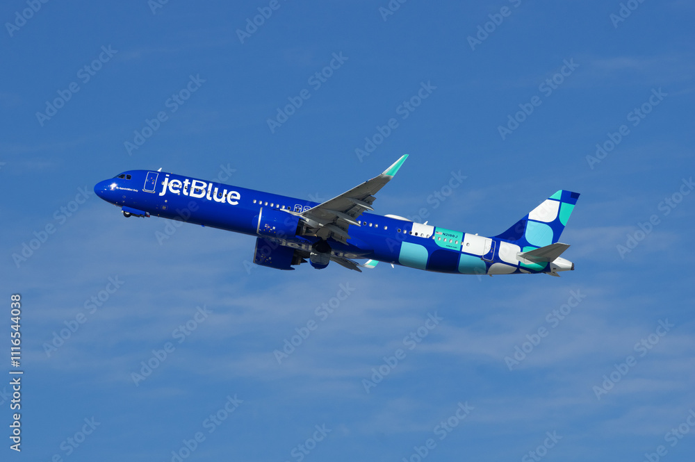Airbus A321 aircraft operated by JetBlue Airways, registration N2188J ...