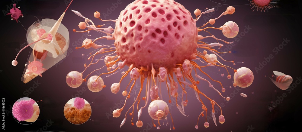 Endoscopic procedure diagram visualizing colorectal cancer detection ...