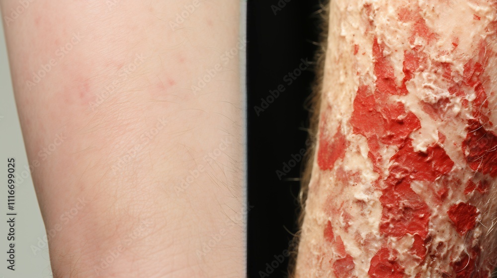 Eczema atopic dermatitis crosssectional skin imaging showing realtime ...