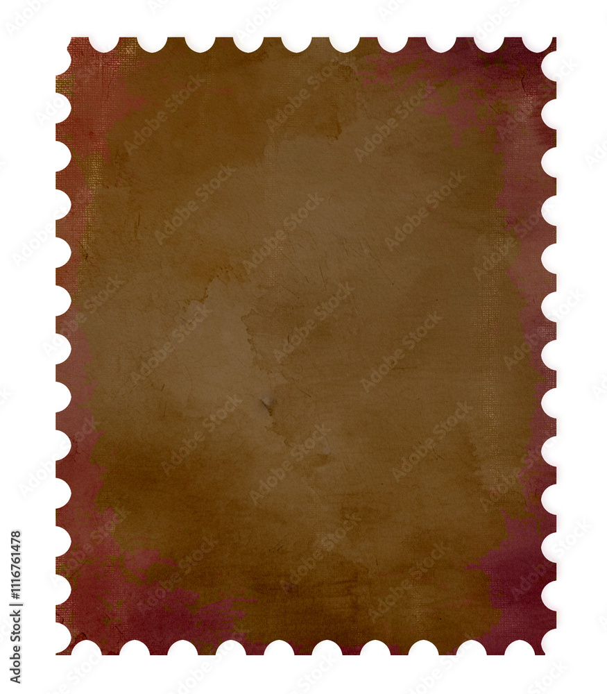 vintage postage stamp weathered copper background with copy space Stock ...