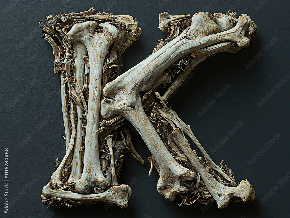 alphabet, bones, letters, skeleton, spooky, eerie, creepy, horror ...