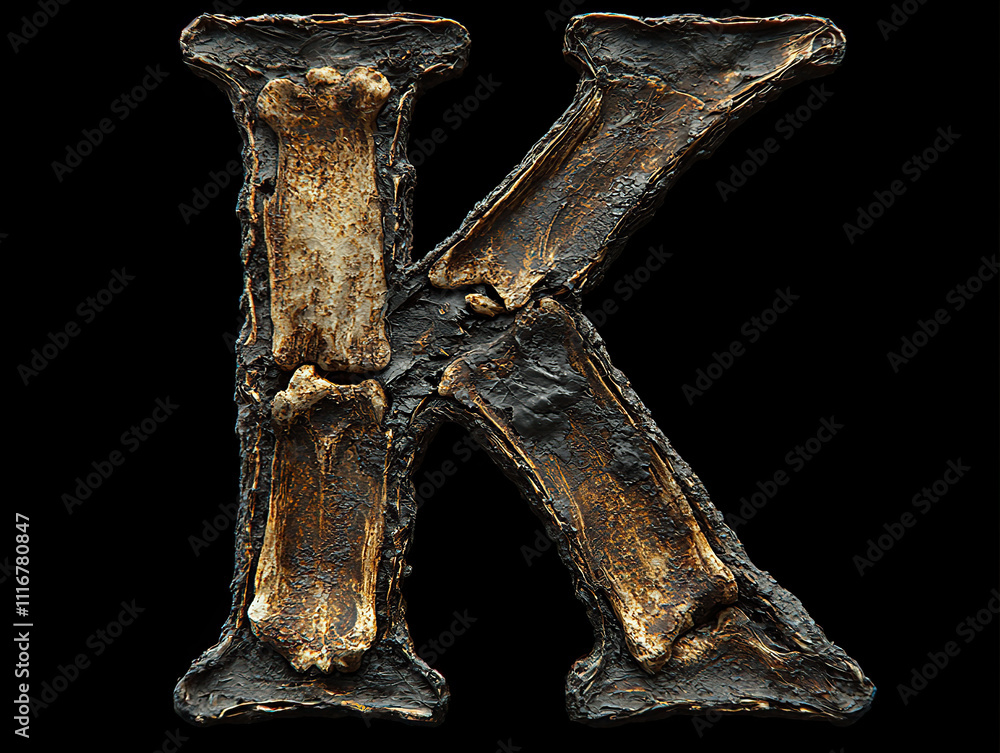 alphabet, bones, letters, skeleton, spooky, eerie, creepy, horror ...