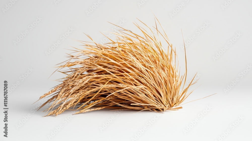 Isolated tumbleweed, crisp and clear, positioned in center on a plain ...