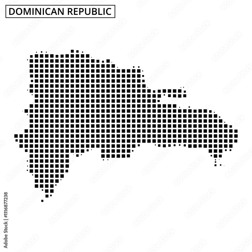 Detailed map outline of the Dominican Republic on a subtle patterned ...