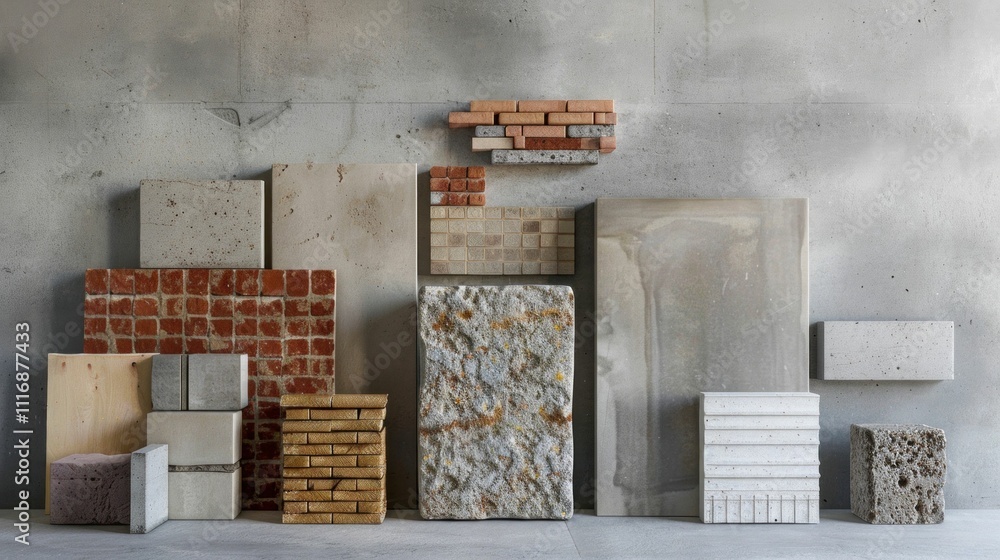 Building materials, textures, design, architecture, construction A ...