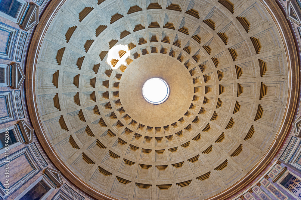 Foto de Stock The Pantheon, a building completed by the emperor Hadrian ...