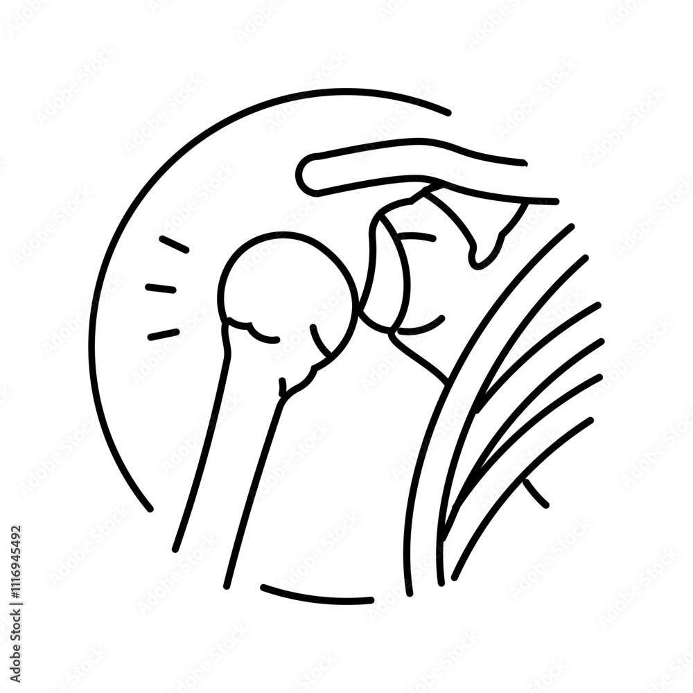 joint dislocation fracture injury line icon vector. joint dislocation ...