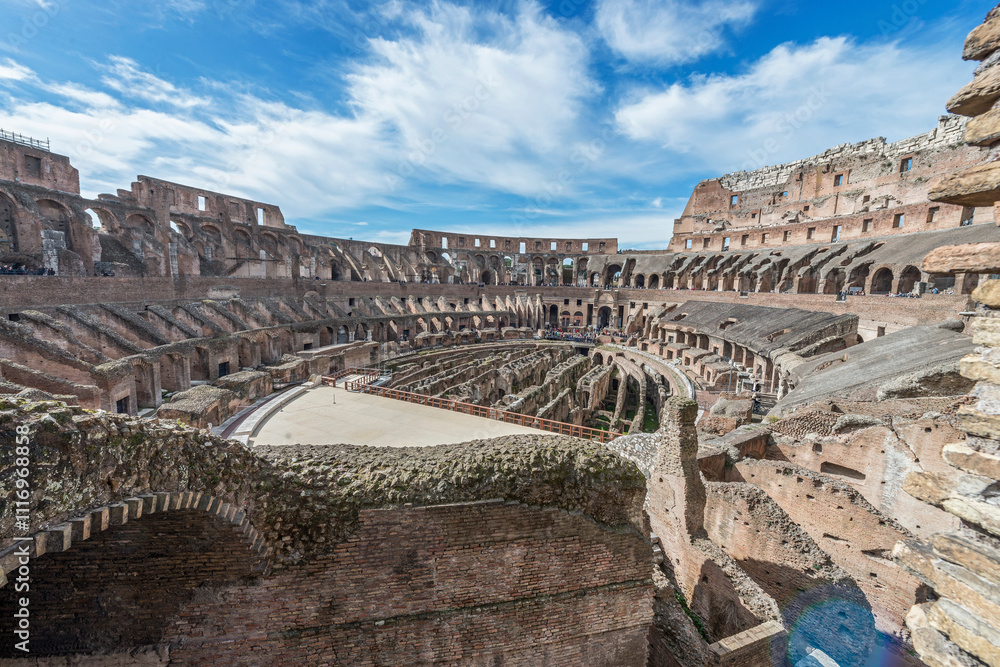 The Colosseum or Coliseum, is an elliptical amphitheater built of ...