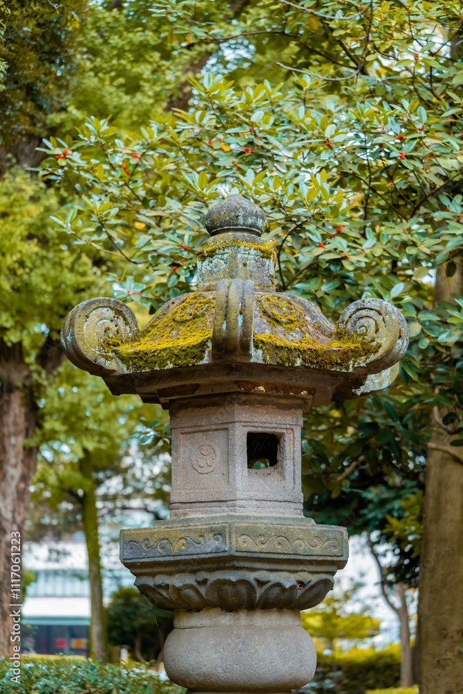 Colourful autumn leaves in the park : Ueno Park, is one of Japan's five ...