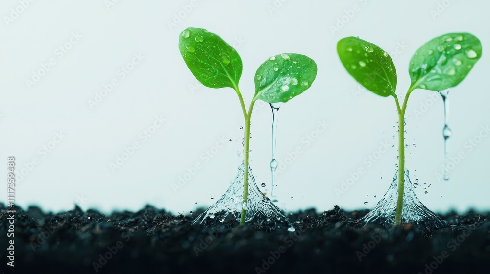 Understanding the water cycle in plants an educational illustration of ...