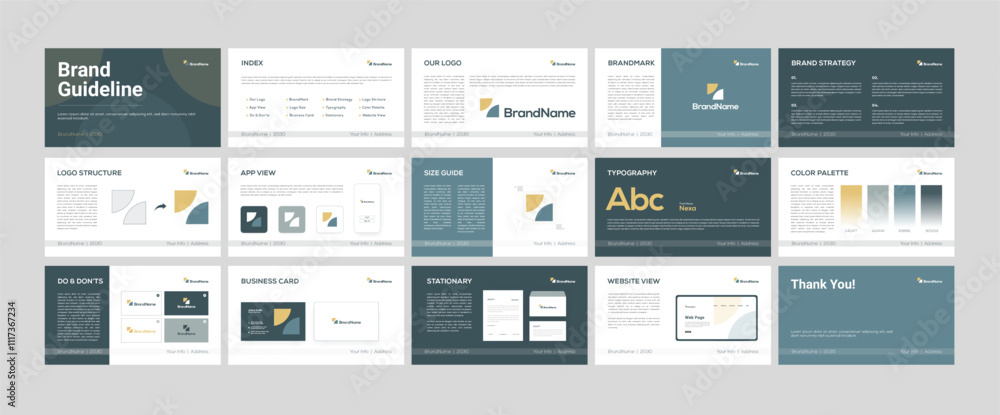 Editable Brand Identity Presentation. Logo Guidelines Template. Brand ...