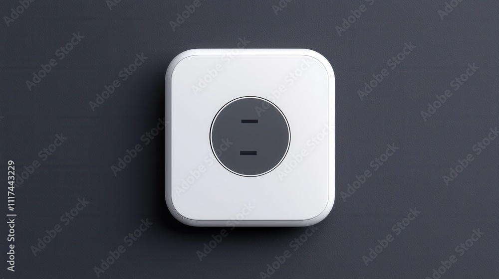 Electrical outlets plug and compact, A modern, minimalist control panel ...