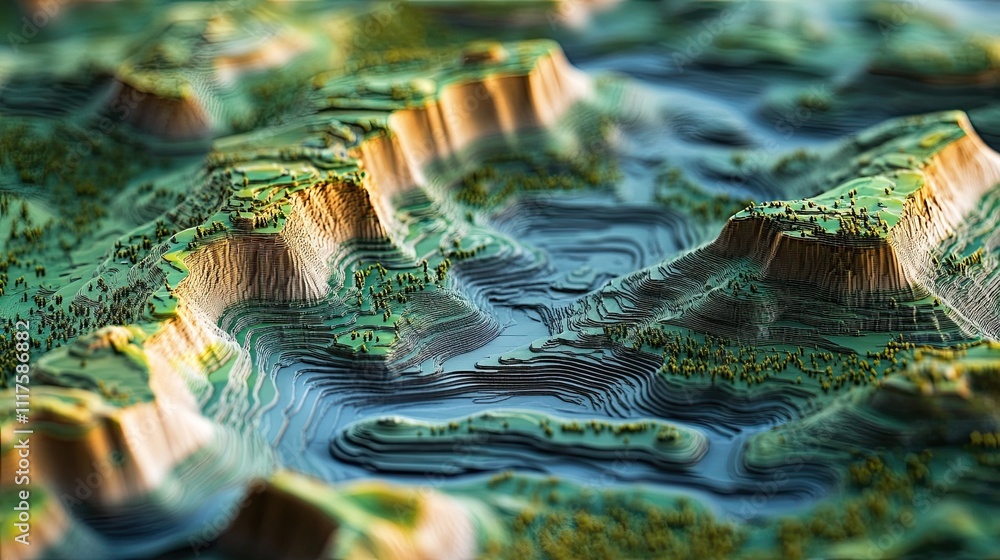 GIS geodata mapping concept showcasing terrain models, spatial data ...