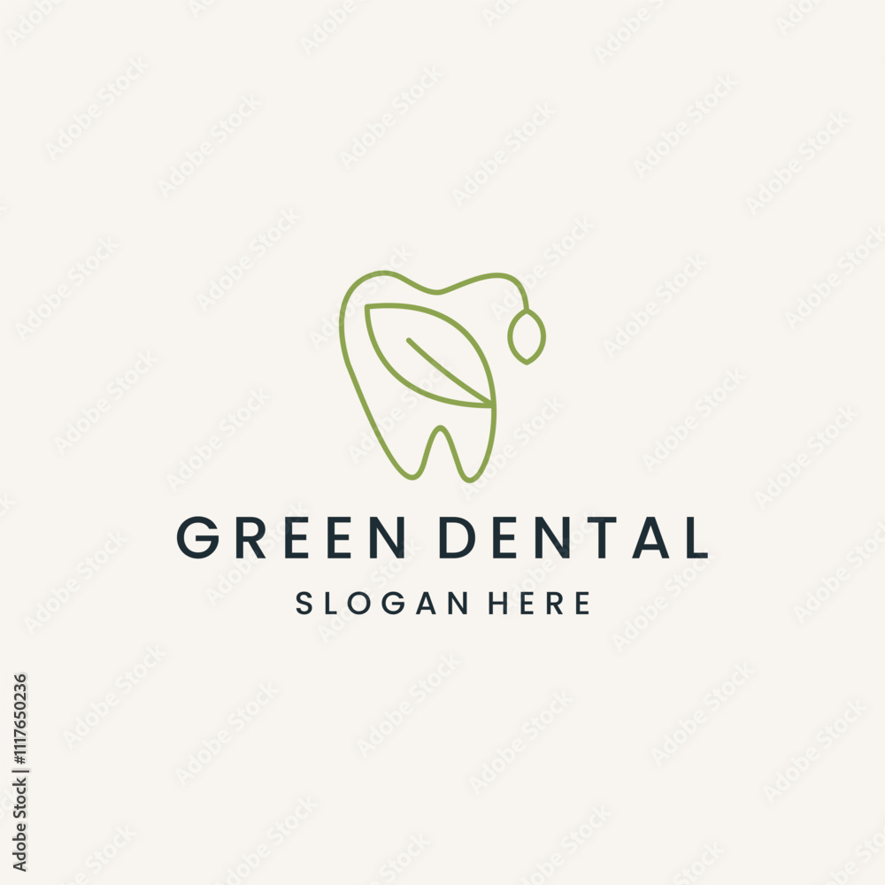 Green Dental Dentistry Orthodontic Logo Design Vector Inspiration Stock ...