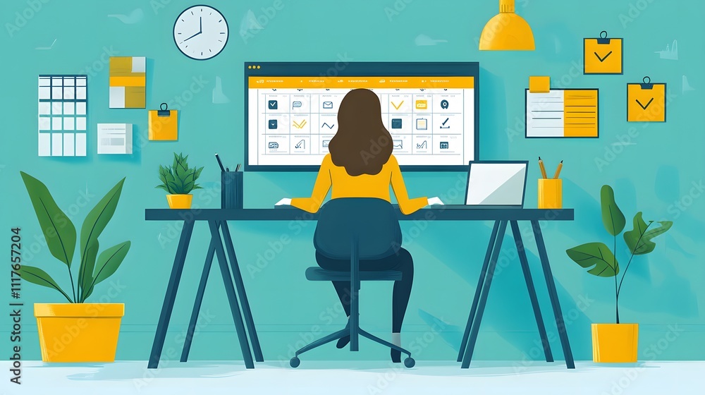 Vector graphic showcasing a hiring process with candidate profile ...