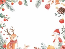 Reindeer Frame Illustration Free Stock Photo - Public Domain Pictures