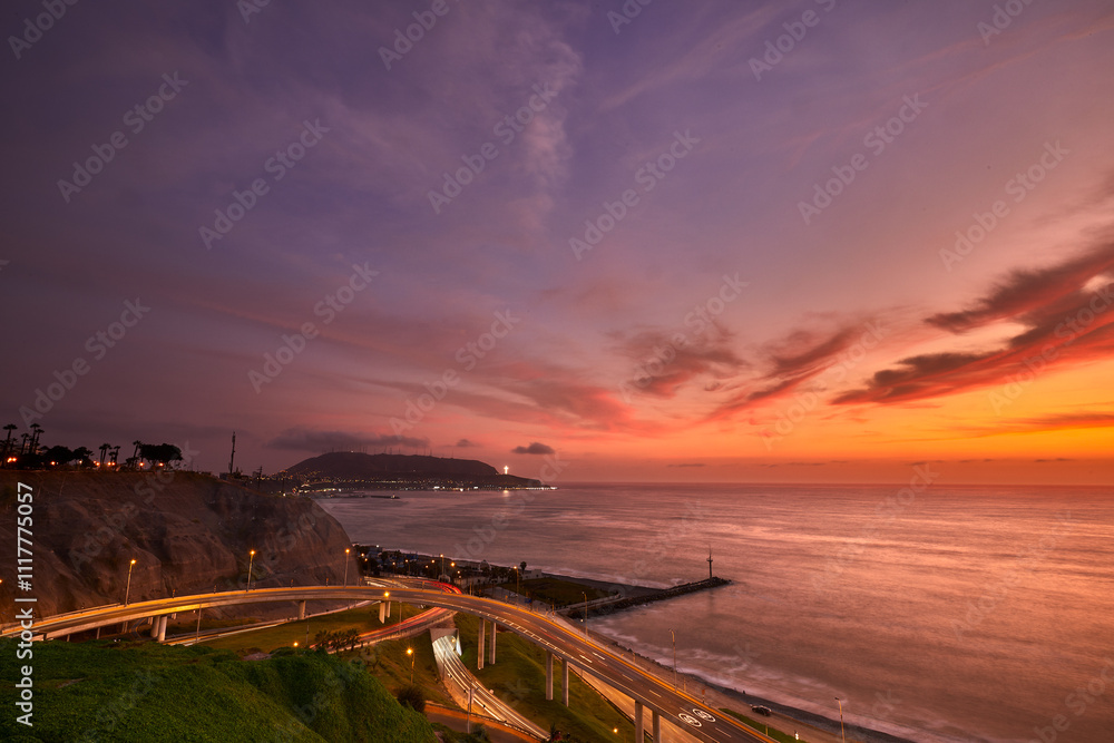 Majestic views from Malecón Miraflores . Apu Marcavilca and El Morro ...